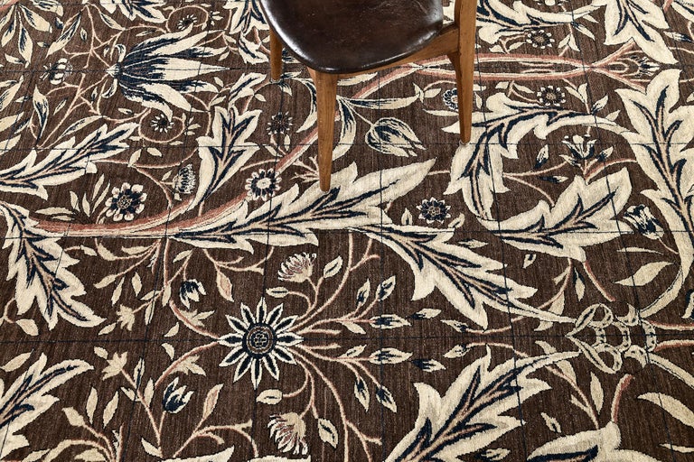 Mehraban Natural Dye William Morris Design Rug For Sale at 1stDibs