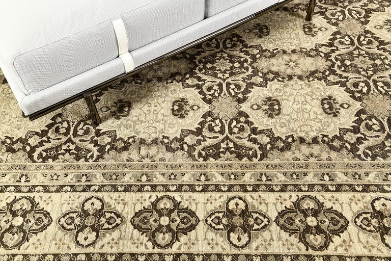 Mehraban Vintage Style Tabriz Design Rug D5169 For Sale at 1stDibs