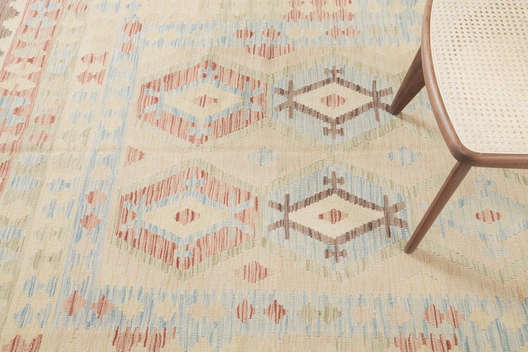 Mehraban Vintage Style Tribal Natural Dye Flat Weave Kilim For Sale at ...