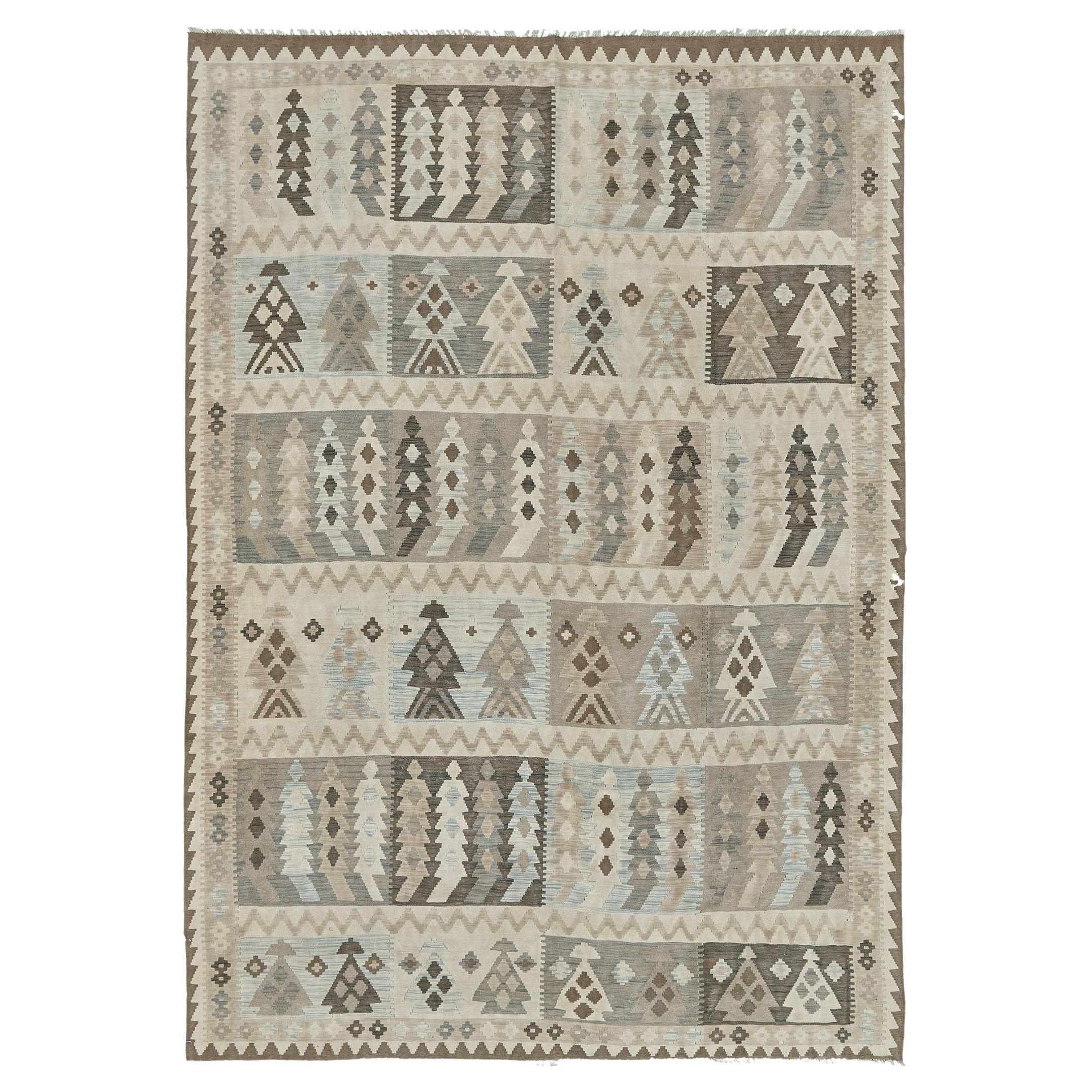 Mehraban Vintage Style Tribal Natural Dye Flat Weave Kilim For Sale at ...