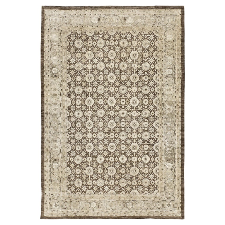 Mehraban Vintage Style Varamin Design Rug D5274 For Sale at 1stDibs
