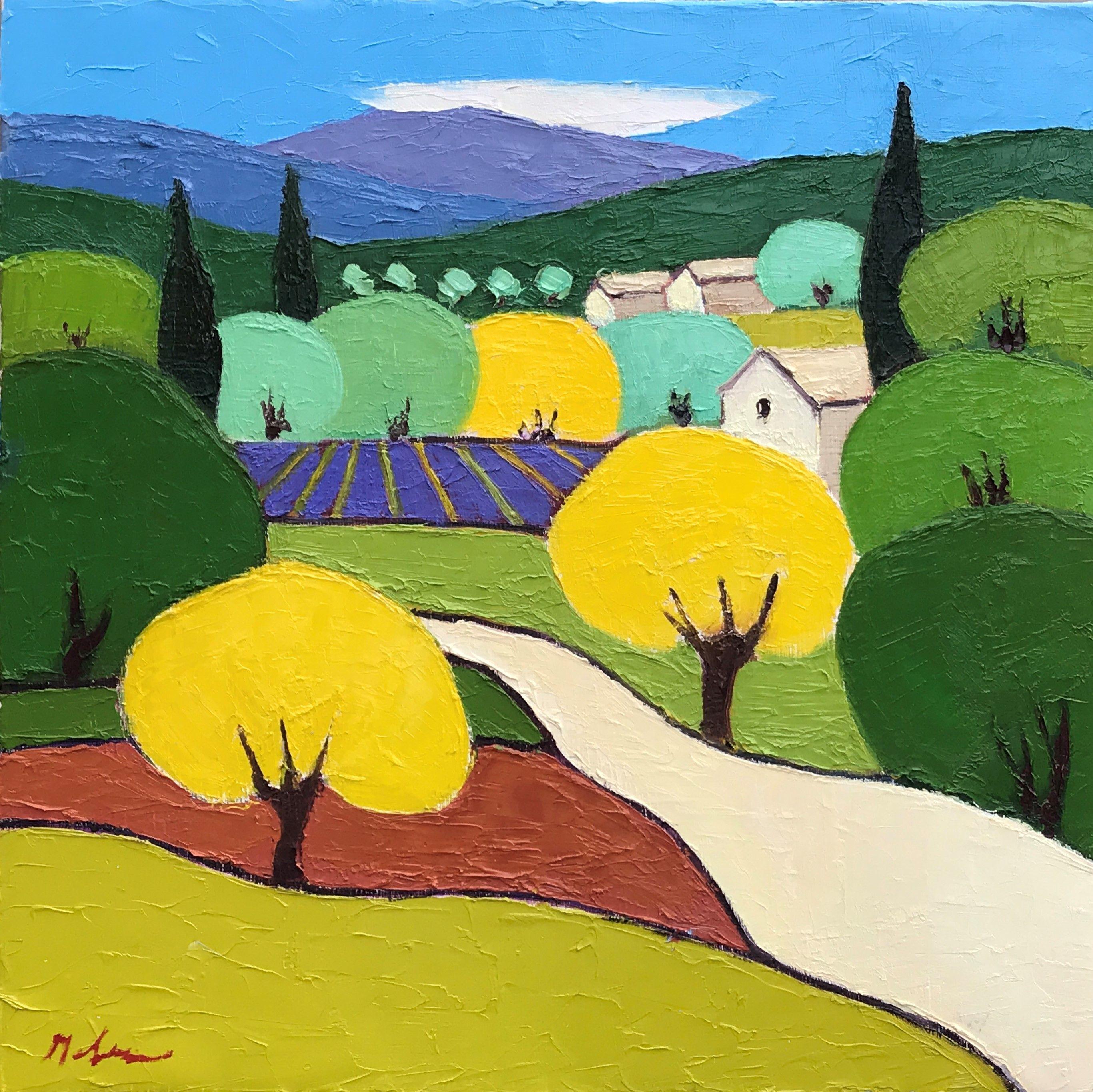 Mehran Rashidfarokhy - April in Alsace, Painting, Oil on Canvas For ...
