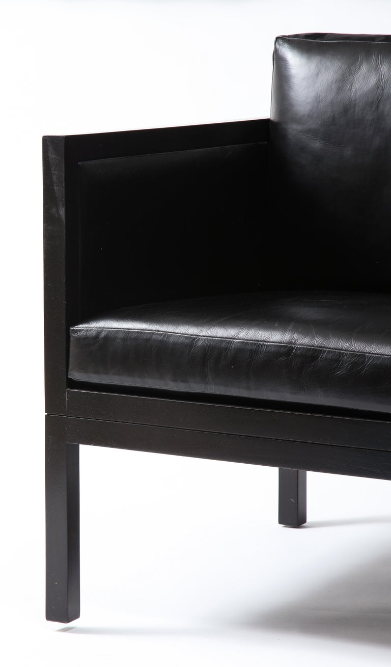 MEIER/FERRER the DM Chair Modernist Leather, Wood and Metal Club Chair ...