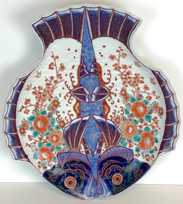 Meiji Imari Fish Plate, by Fukagawa V at 1stDibs