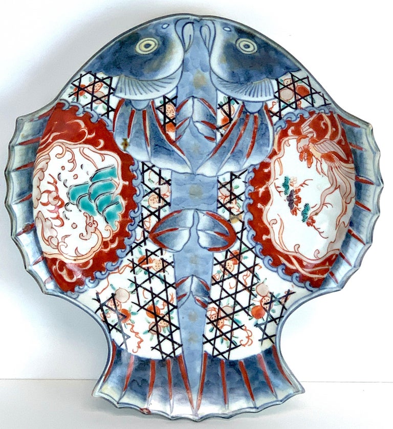 Meiji Imari Fish Plate I For Sale at 1stDibs