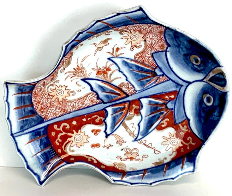 Meiji Imari Fish Plate II For Sale at 1stDibs