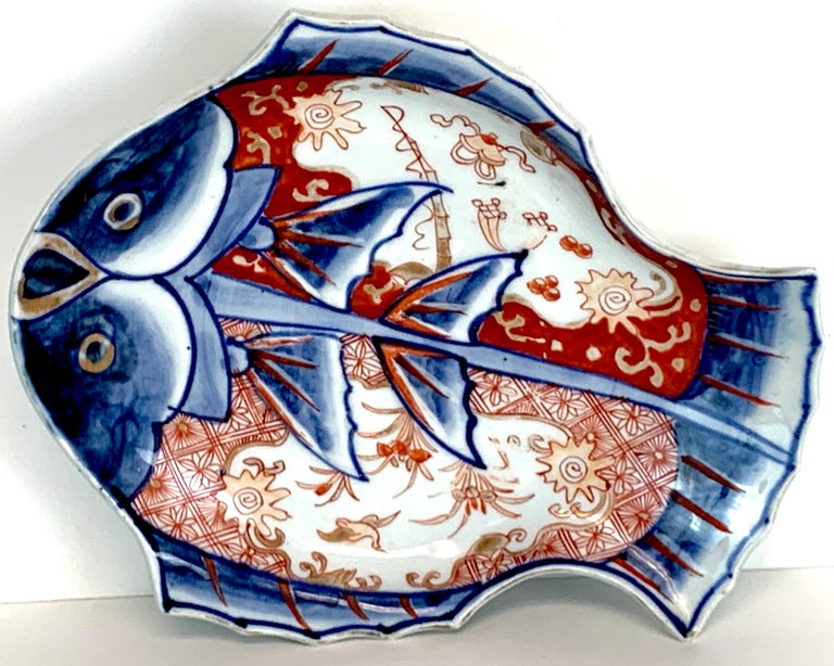 Meiji Imari Fish Plate II For Sale at 1stDibs