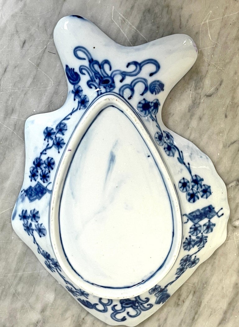 Meiji Period Fukagawa Blue and White Fish Plates, 2 Available For Sale ...