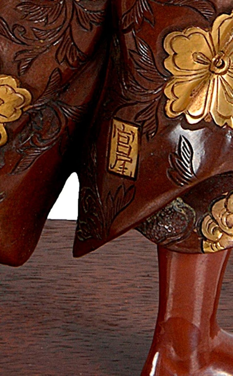Meiji Period Japanese Miyao Bronze Archer For Sale at 1stDibs