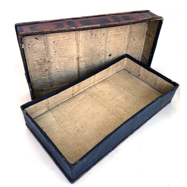 Meiji Period Red and Black Painted Kimono Storage Box, Japan For Sale ...