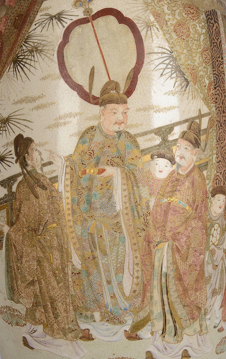 Meiji Period Satsuma Vase For Sale at 1stDibs