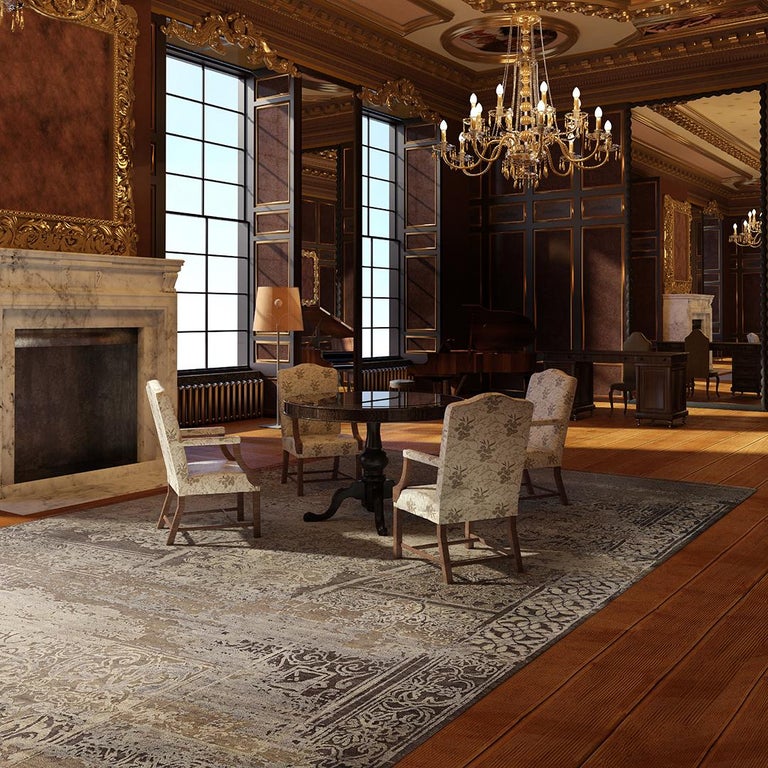 MEILLEUR Hand Knotted French Rococo Inspired Rug, L'Ornement Collection ...