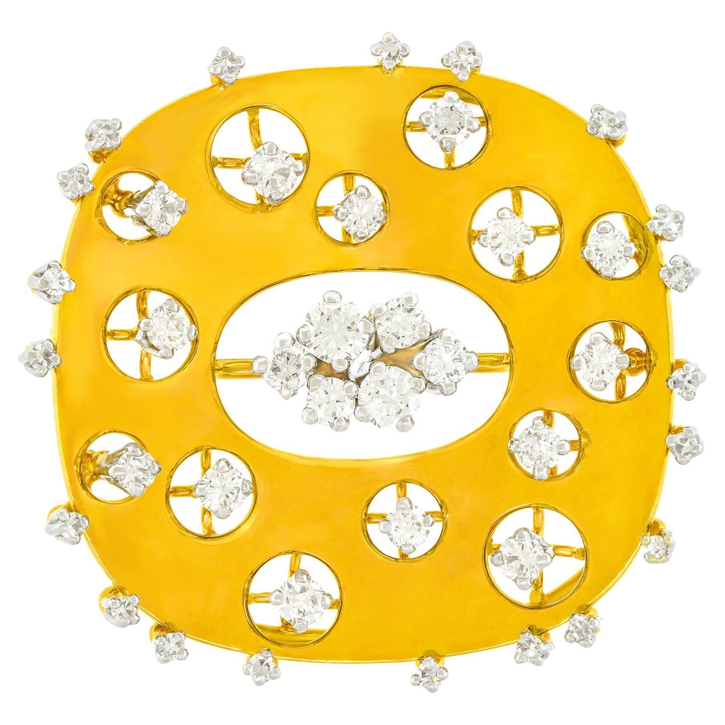 Meinrad Burch Hyper-Modern Fifties Brooch For Sale at 1stDibs