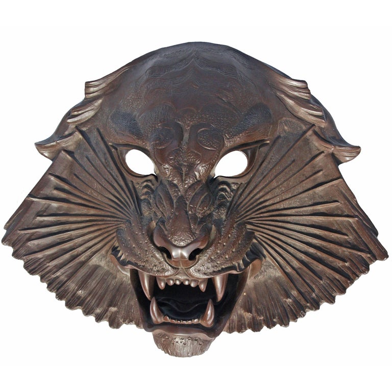 Meissen Bottger Steinzug Tiger-Form Wall Mask at 1stDibs