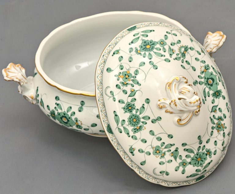 Meissen China “Oriental Flower Green” Dinner Set 44+ pieces at 1stDibs ...