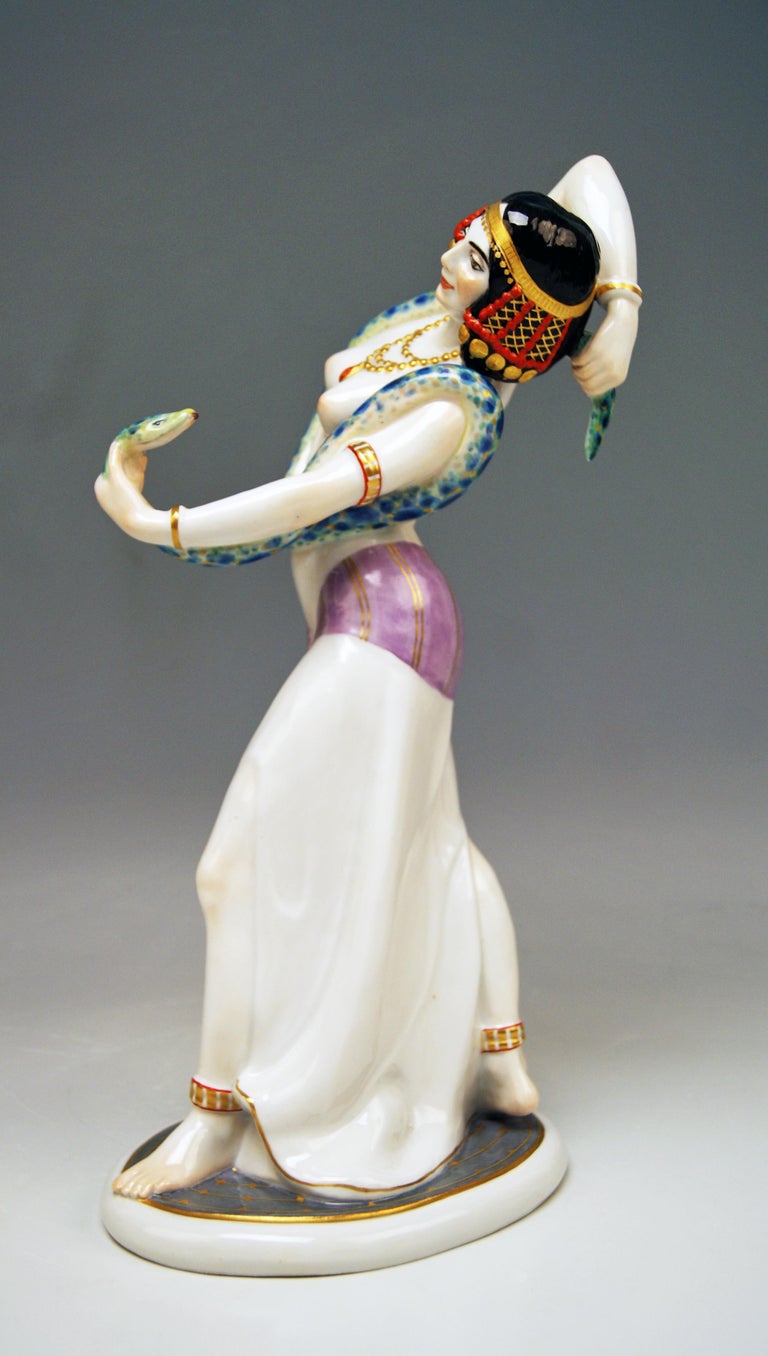 Meissen Egyptian Dancing Lady Model D 254 Max Bochmann Made circa 1914 ...