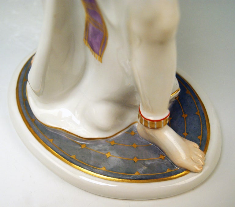 Meissen Egyptian Dancing Lady Model D 254 Max Bochmann Made circa 1914 ...