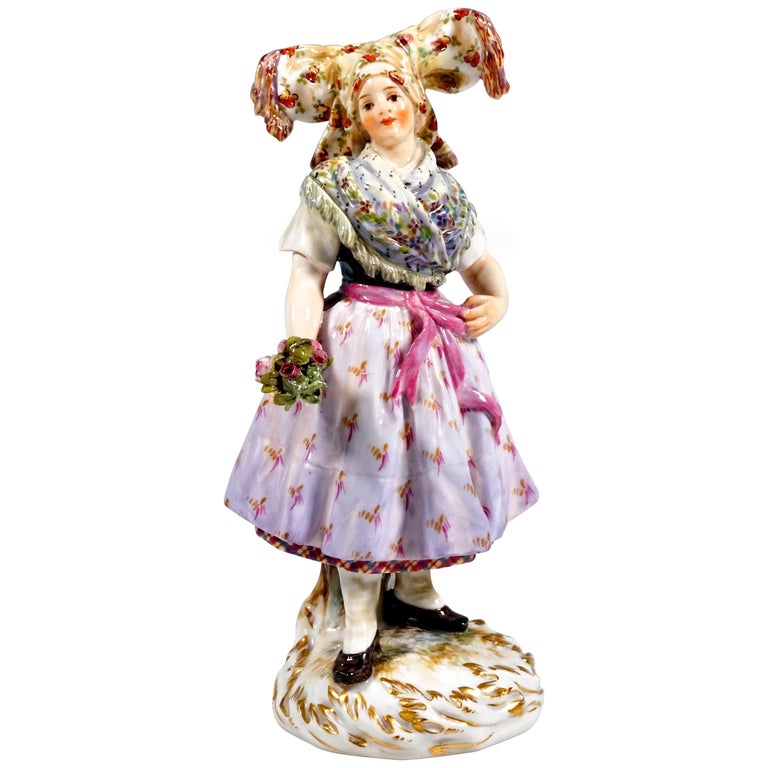 Meissen Figure 'Lusatian Woman In Sunday Costume' by Hugo Spieler ...