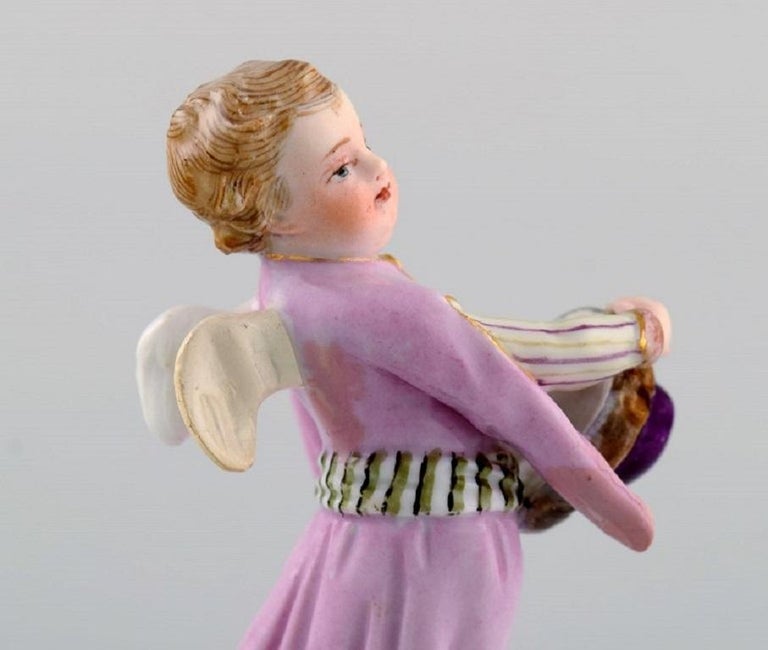 Meissen, Germany, Antique Hand-Painted Porcelain Figure, Putto. Approx ...