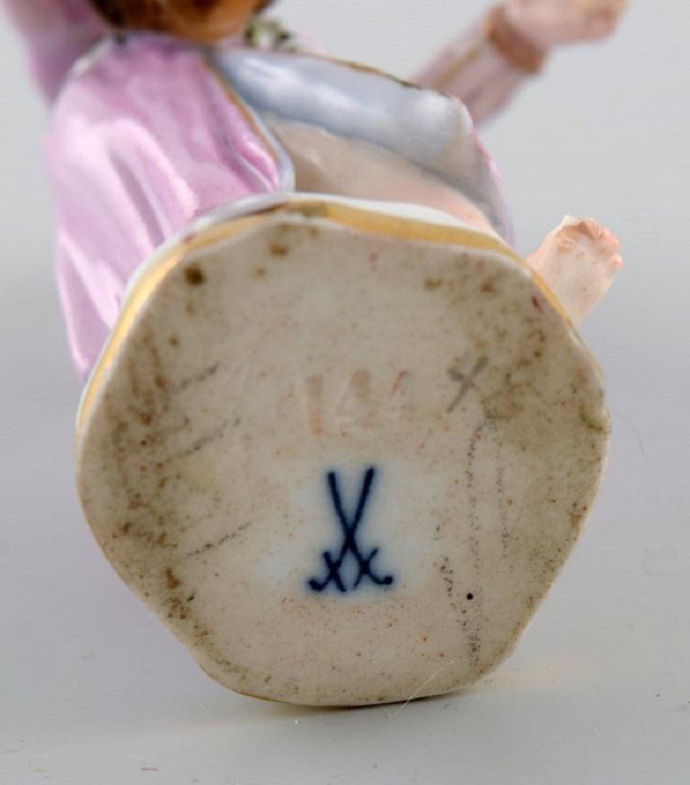 Meissen, Germany, Antique Hand-Painted Porcelain Figure, Putto. Approx ...