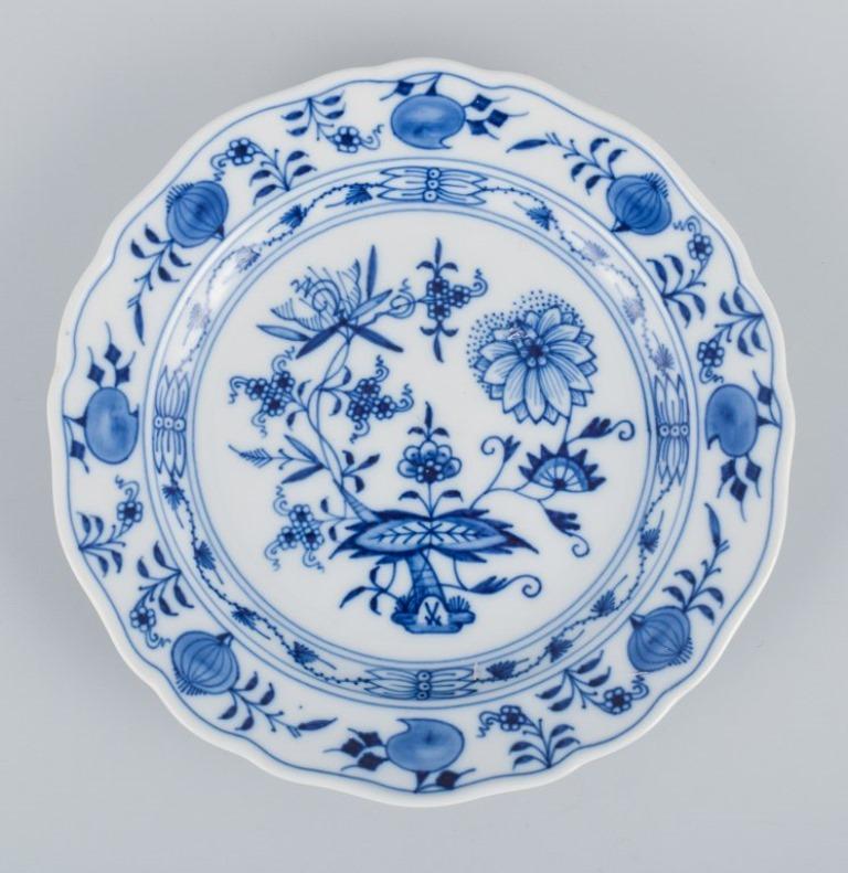 Meissen, Germany, Four Blue Onion Pattern Plates, Approx. 1900 For Sale ...