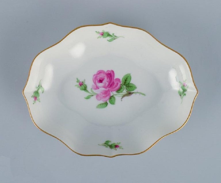 Meissen, Germany, Pink Rose, Two Porcelain Bowls For Sale at 1stDibs