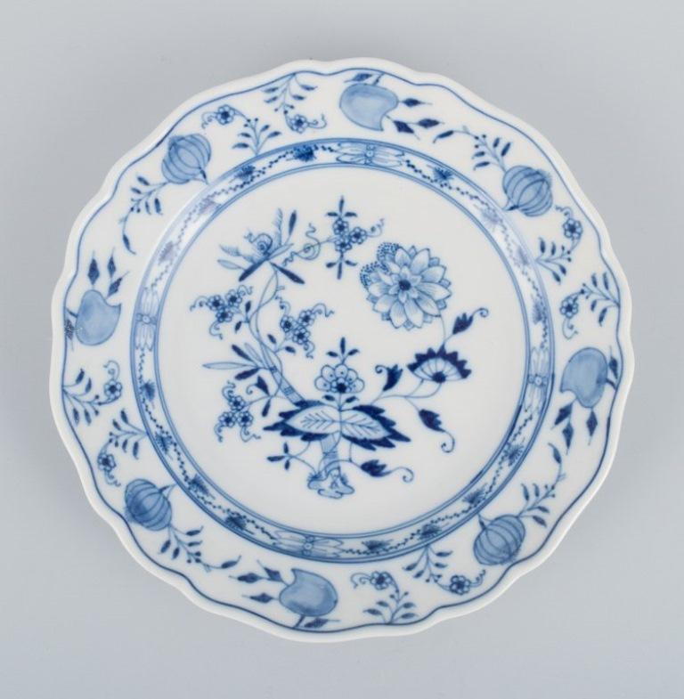 Meissen, Germany, Three Blue Onion Pattern Plates, Approx. 1900 For ...