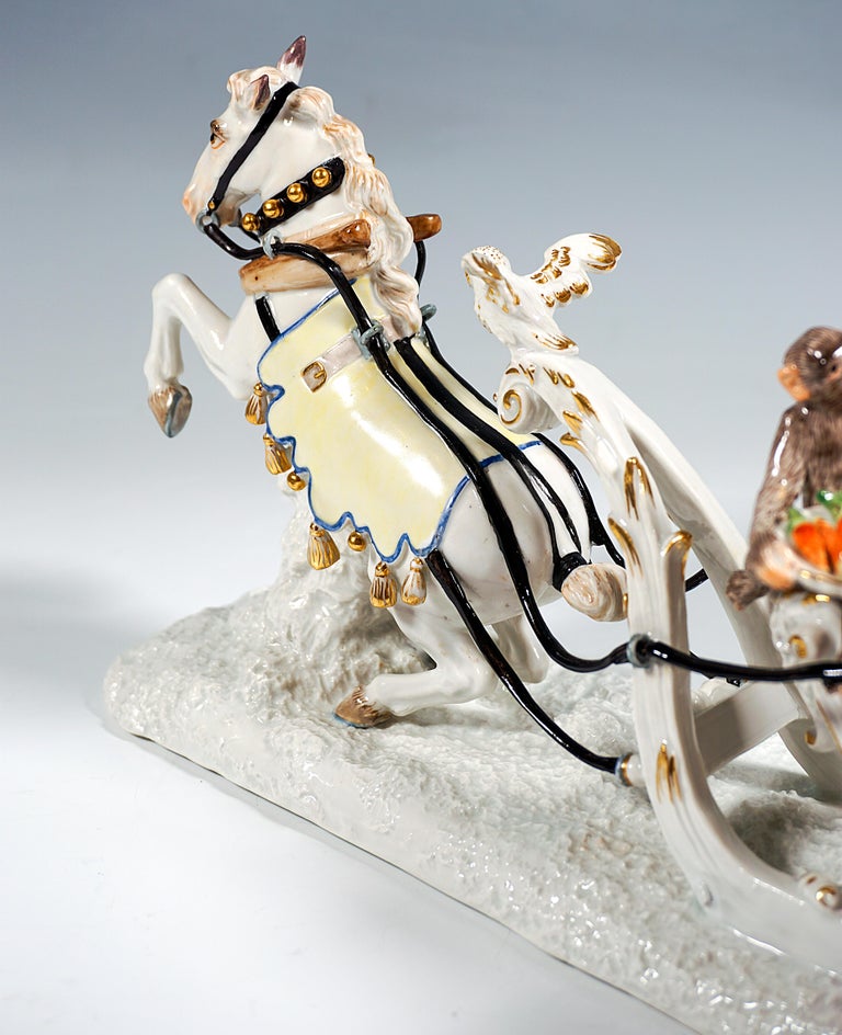 Meissen Group 'Sleigh Ride with the Court Jesters', by J.J. Kaendler ...