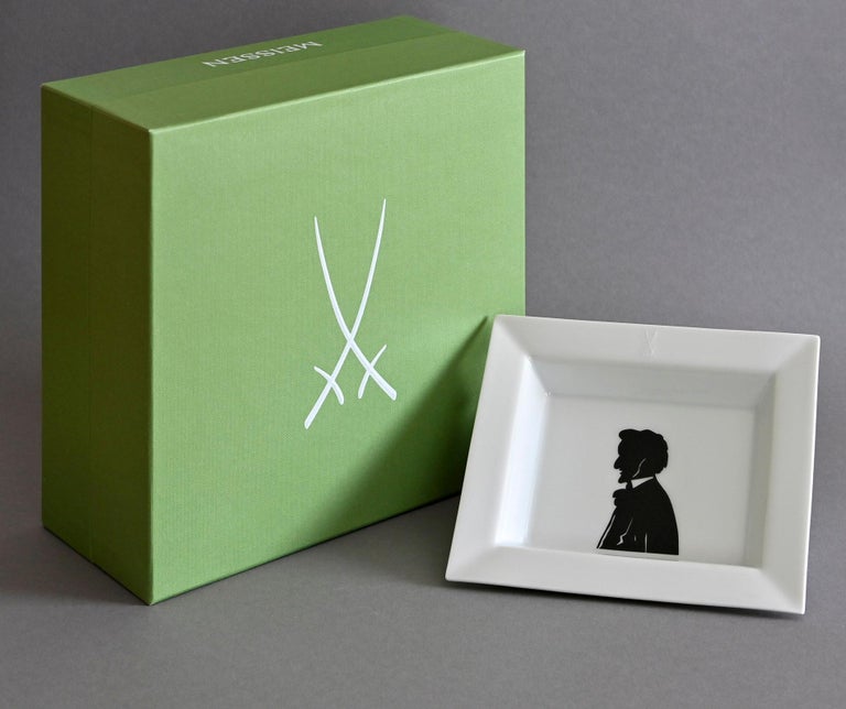 Meißen Manufactory Vide Poche With Silhouette Portrait Richard Wagner