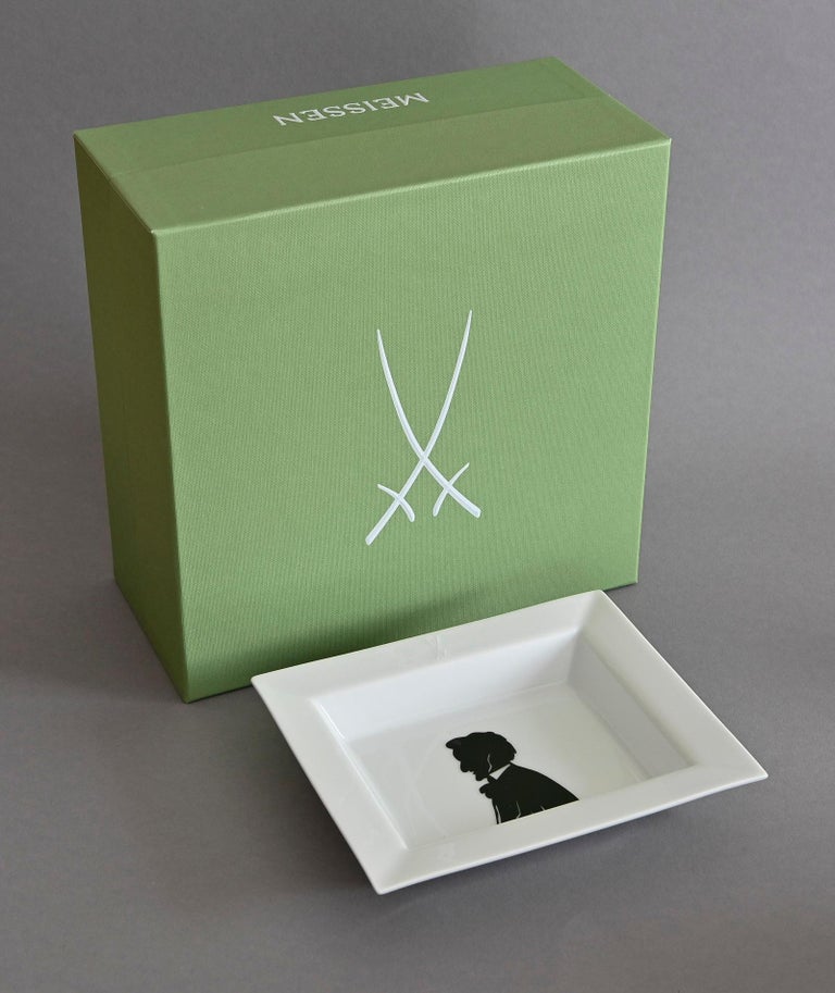 Meißen Manufactory Vide Poche With Silhouette Portrait Richard Wagner