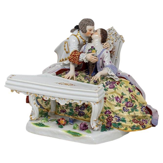 Hollywood Regency Vista Alegre Portuguese Porcelain Parrot Figures at ...