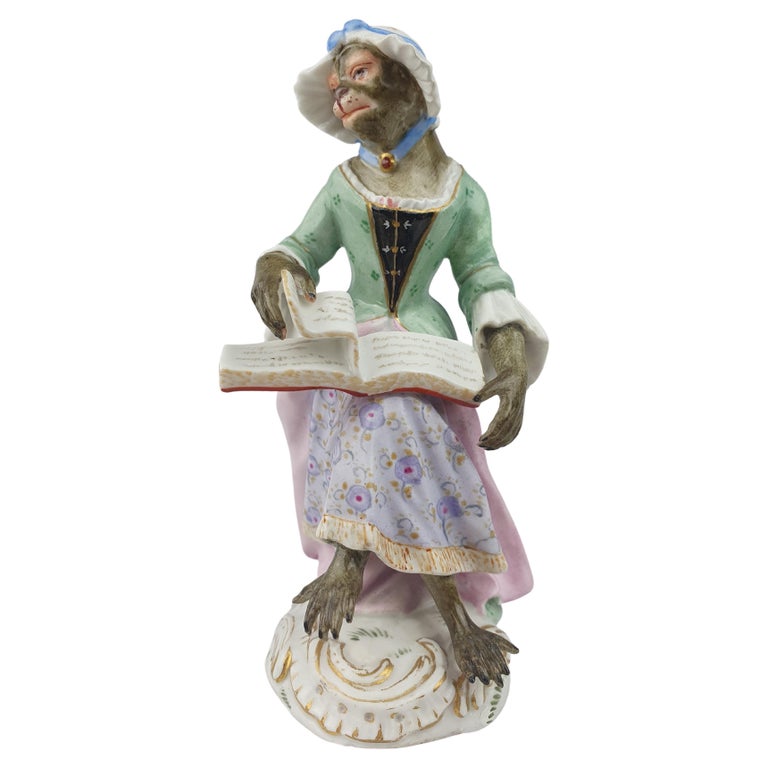 Meissen Monkey Band Singer For Sale at 1stDibs