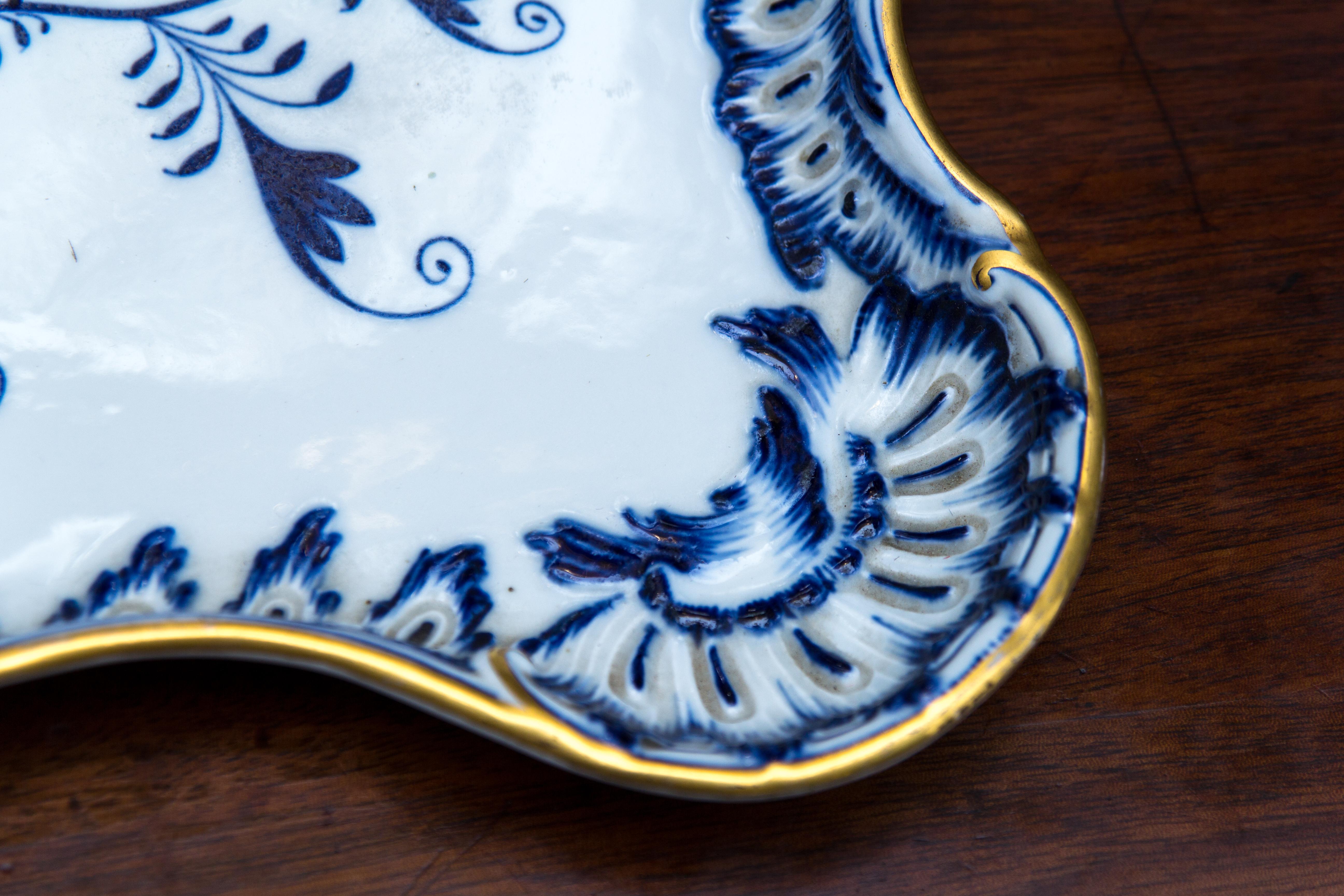 Meissen Porcelain Blue Onion Pattern Square Serving Plate Platter with ...