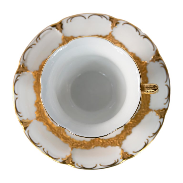 Meissen Porcelain Coffee Cup with Saucer at 1stDibs