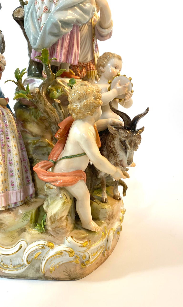 Meissen Porcelain Group of Musicians, C. 1870 at 1stDibs