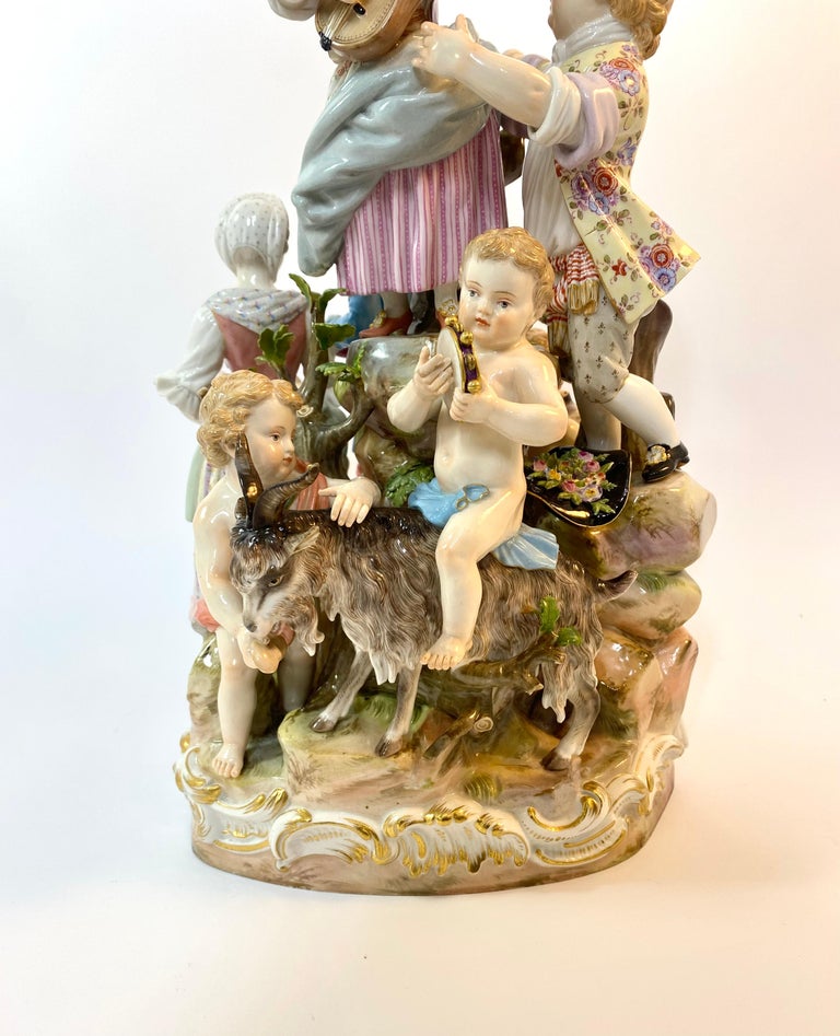 Meissen Porcelain Group of Musicians, C. 1870 at 1stDibs