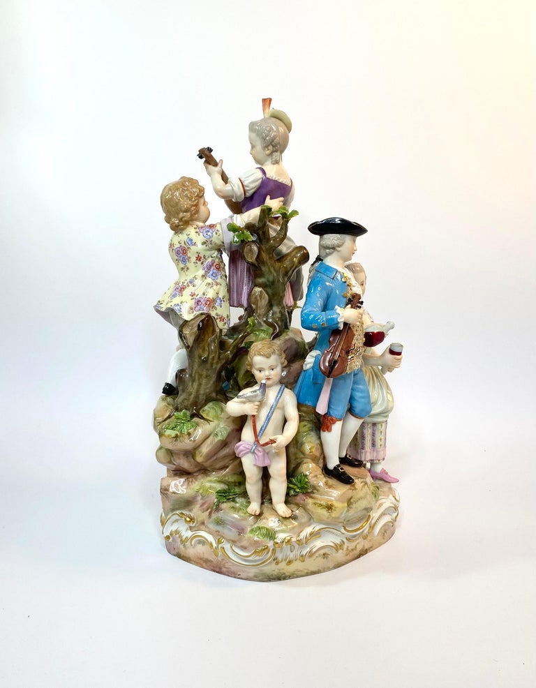 Meissen Porcelain Group of Musicians, C. 1870 at 1stDibs