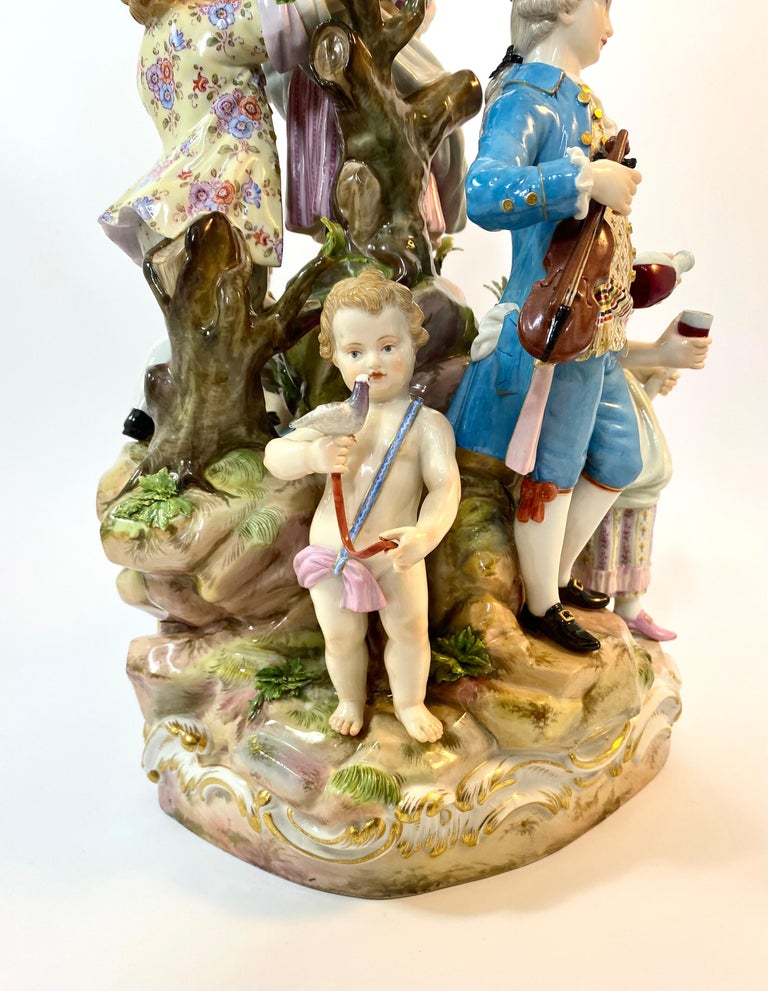 Meissen Porcelain Group of Musicians, C. 1870 at 1stDibs