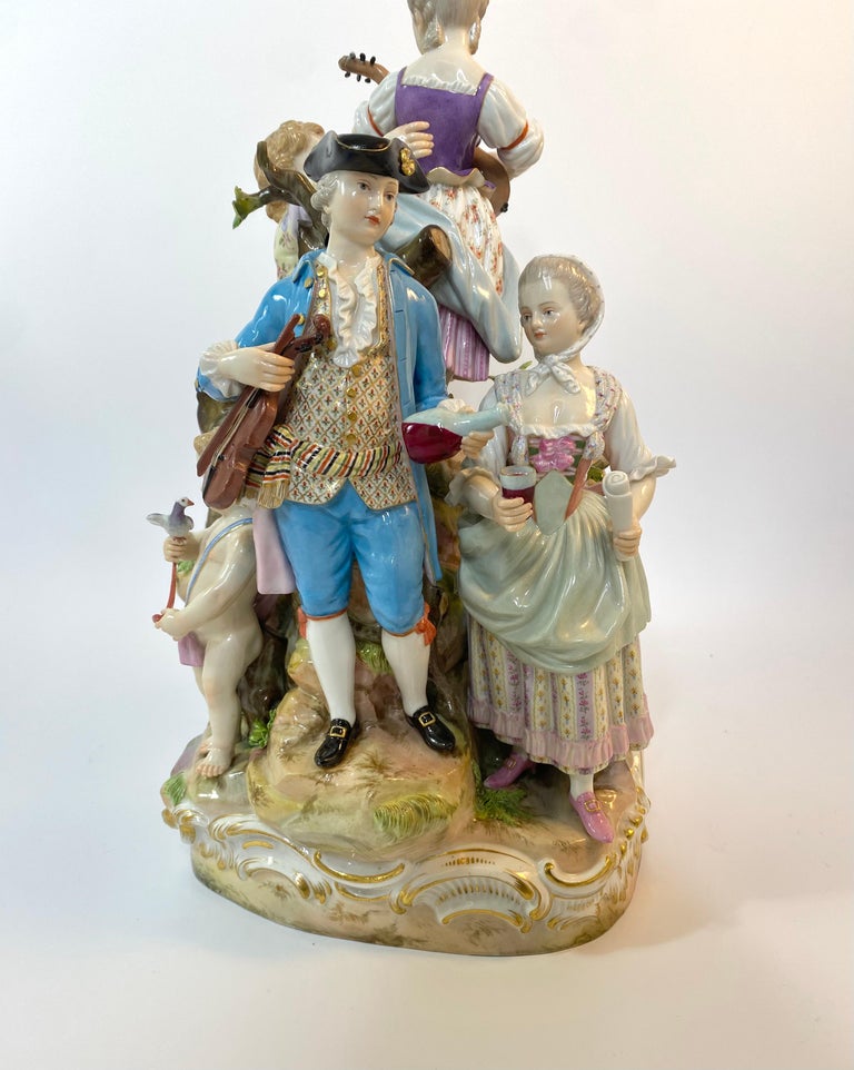 Meissen Porcelain Group of Musicians, C. 1870 at 1stDibs