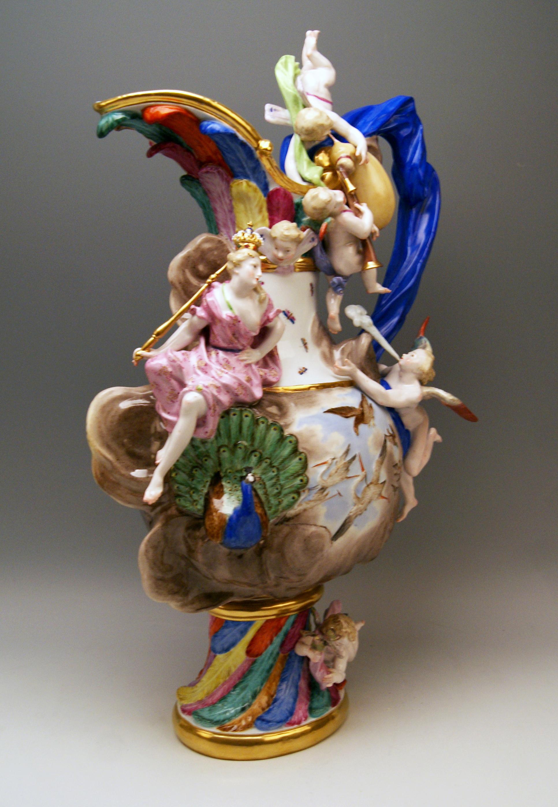 Meissen Porcelain Huge Ewer Jug Air by Kaendler Model 327 Made 19th ...