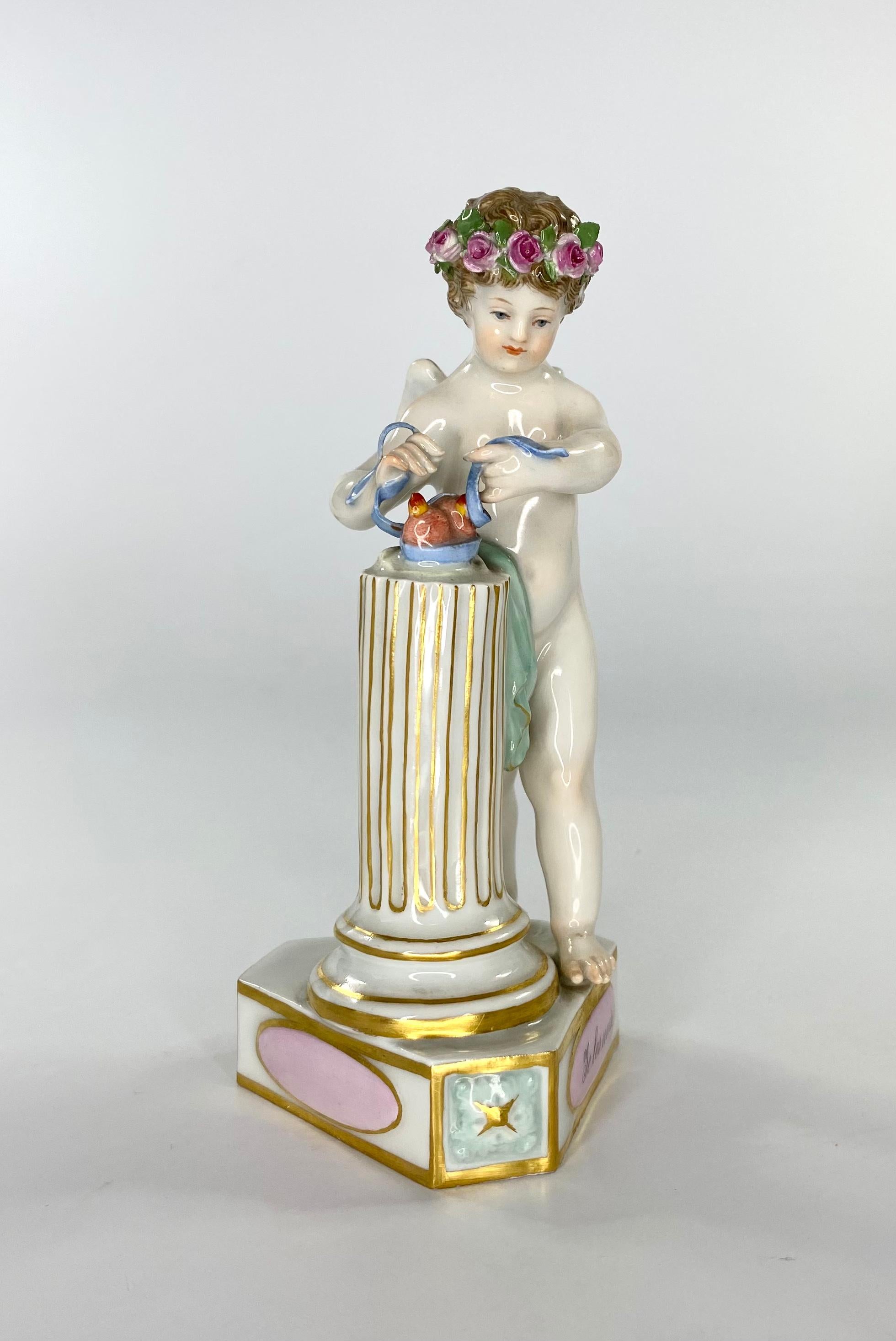 Meissen Porcelain Putti, after Acier, c. 1870 at 1stDibs