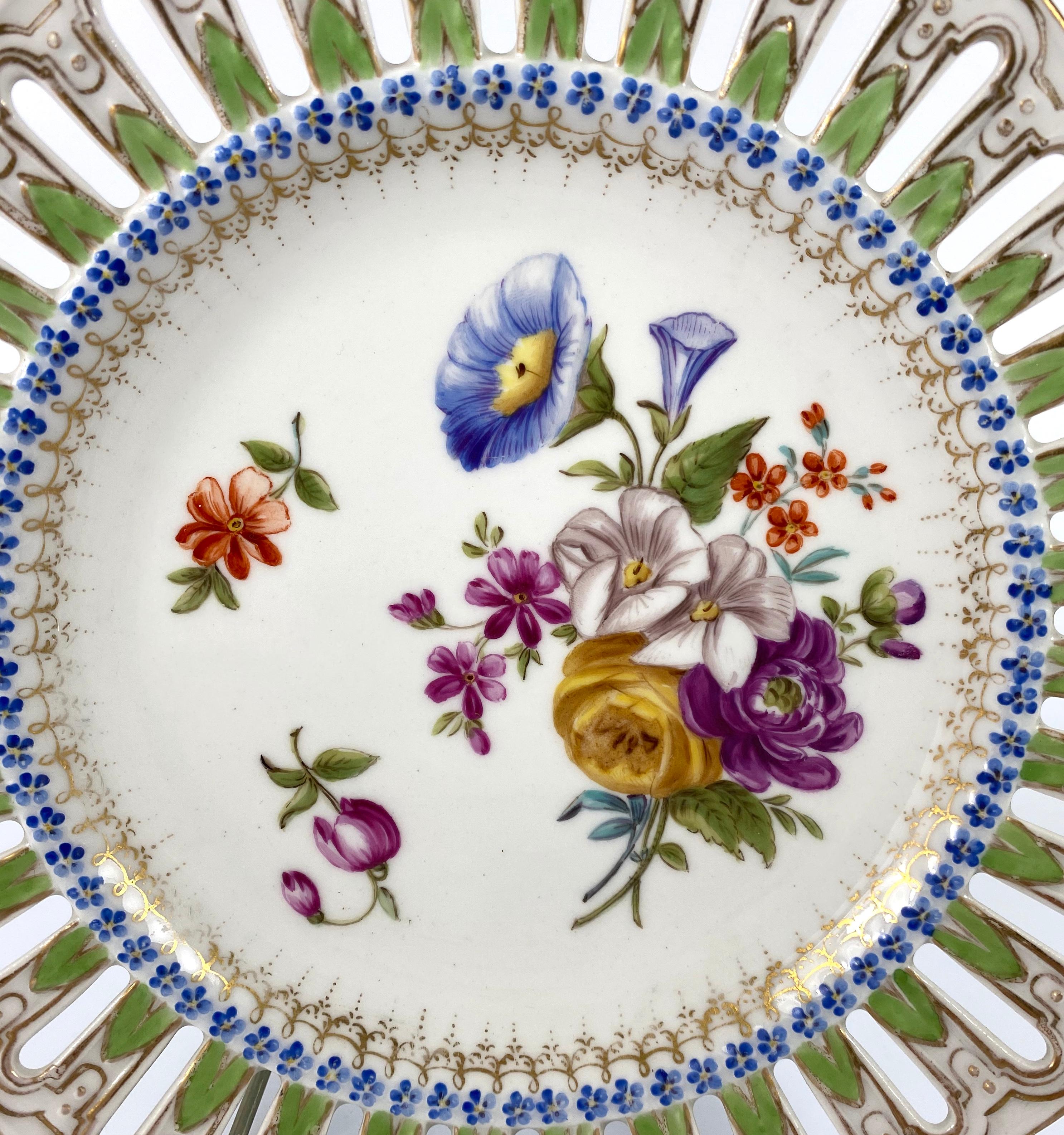 Meissen Porcelain Reticulated Plate, circa 1860 at 1stDibs