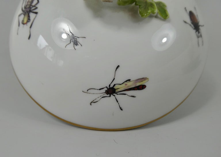 Meissen Porcelain Sucrier and Cover, Painted with Insects, circa 1740 ...