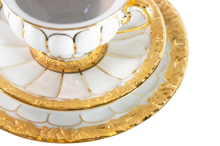 Meissen Porcelain Tea Cup with Saucer and Dessert Plate at 1stDibs ...