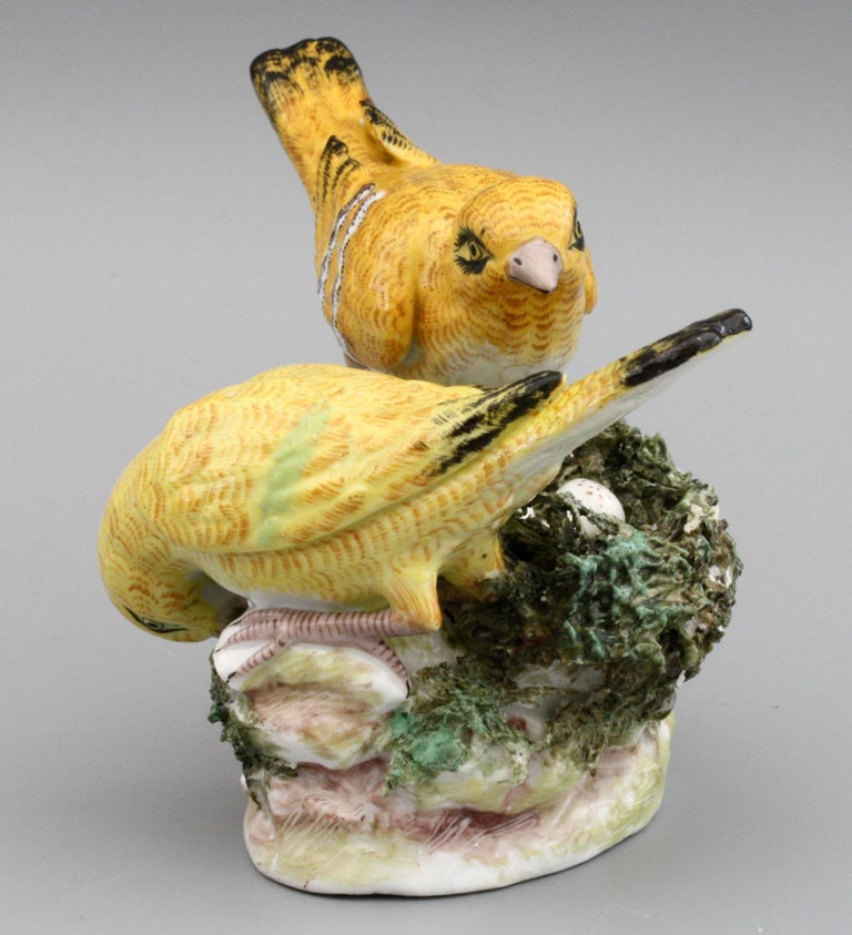 Meissen Style Antique Porcelain Birds and Nest Figure at 1stDibs