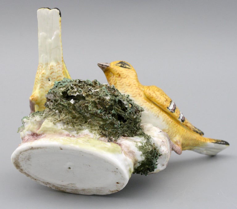 Meissen Style Antique Porcelain Birds and Nest Figure at 1stDibs