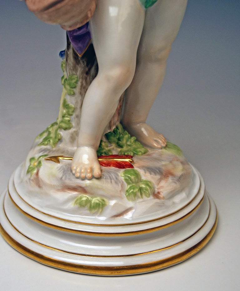 Meissen Tall Cupid Figurine with Basket M Series 113 Heinrich Schwabe ...