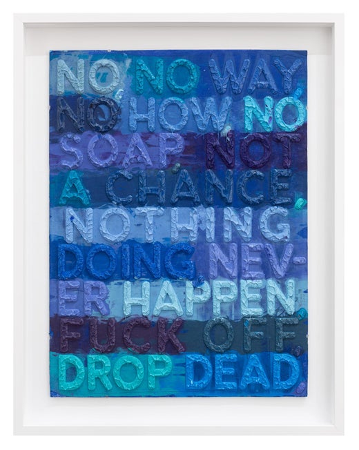 Mel Bochner - "Kvetch" monoprint in oil with collage, engraving and ...