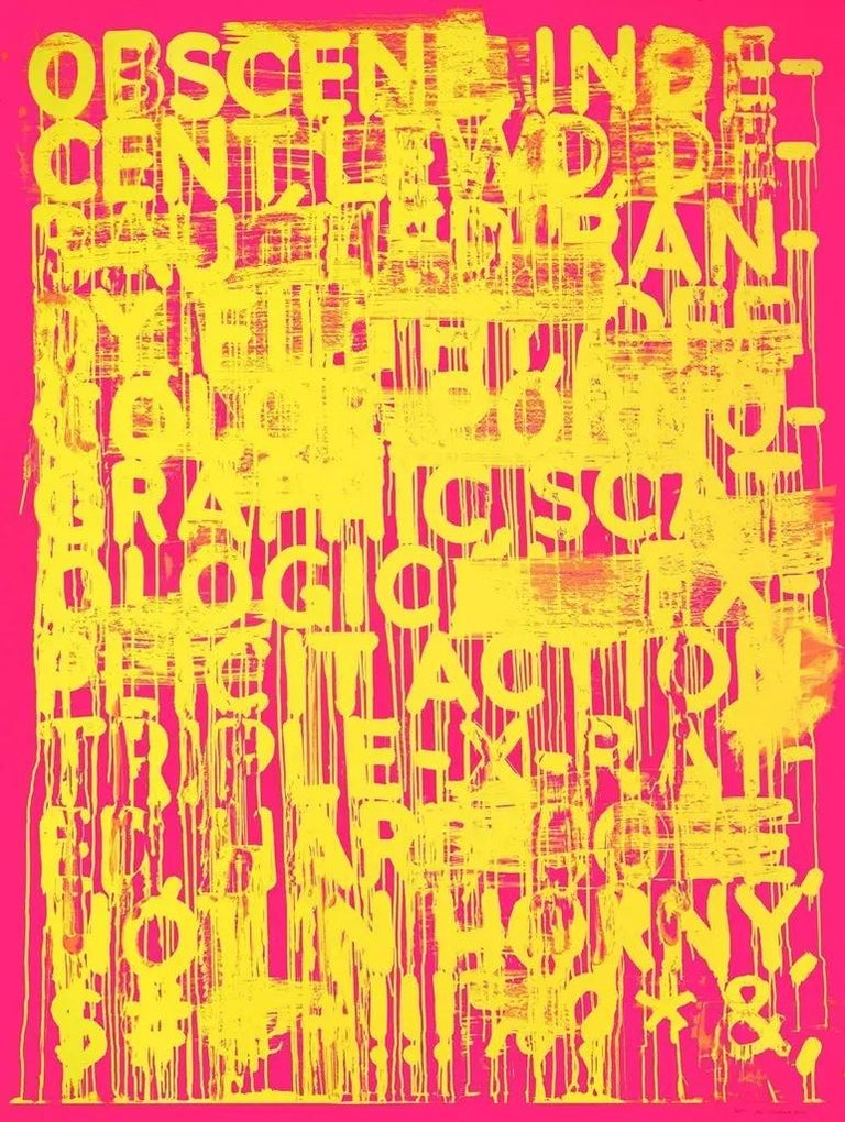 Mel Bochner - Obscene For Sale at 1stDibs