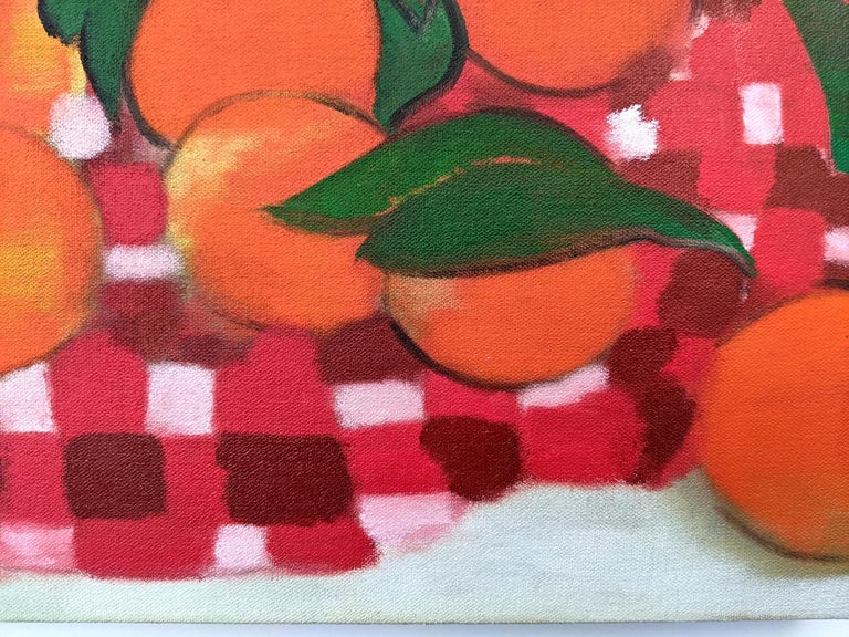 Mel Davis - Still Life (Citrus With Drapery) - colorful, abstract, oil ...